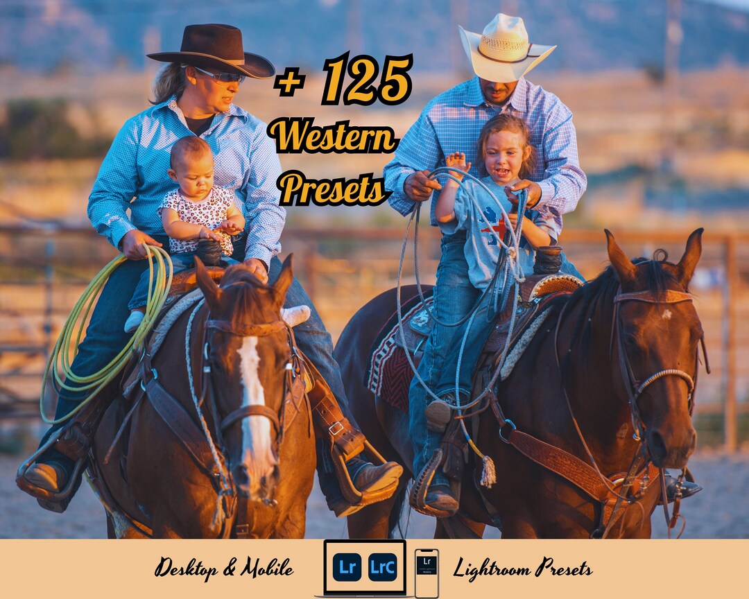 125 WESTERN Lightroom Presets Bundle, Cowgirl Warm Color Mobile ...