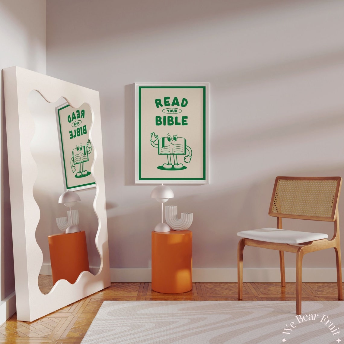 Read Your Bible Retro Christian Poster Modern Christian Art - Etsy