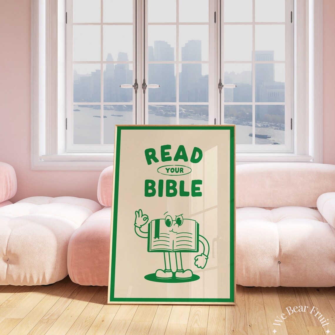 Read Your Bible Retro Christian Poster Modern Christian Art - Etsy