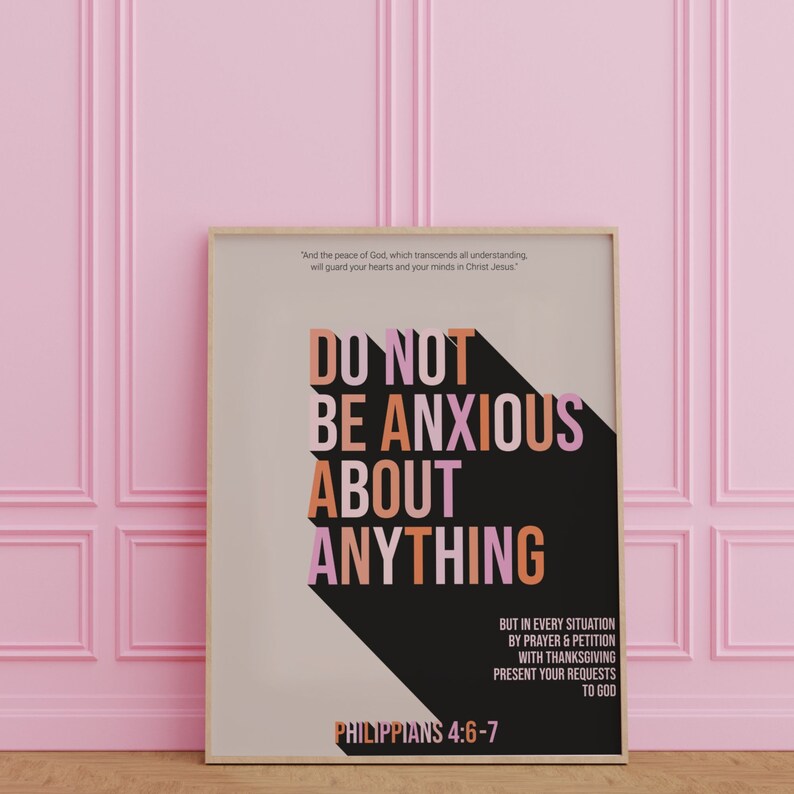 Philippians 4, Popular Bible Verse, Modern Bible Verse Poster, Modern ...