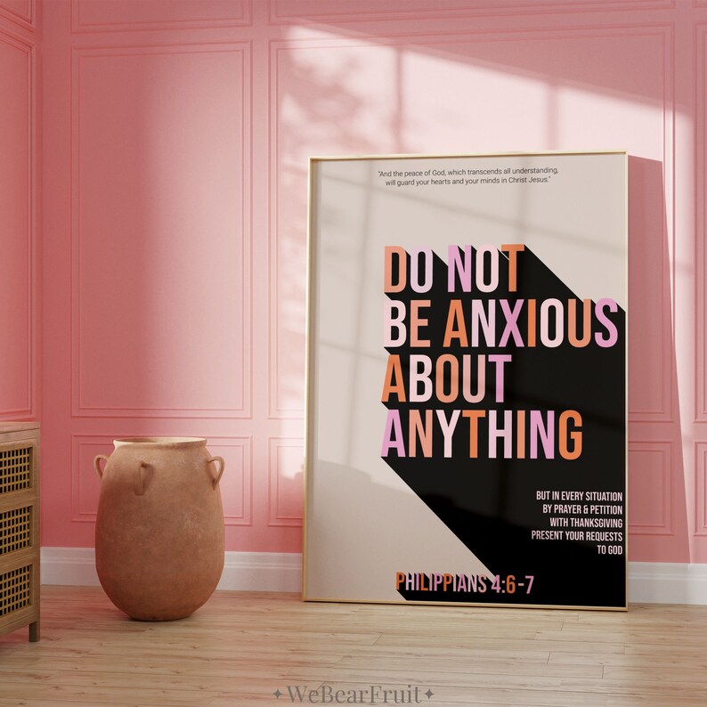 Philippians 4, Popular Bible Verse, Modern Bible Verse Poster, Modern ...