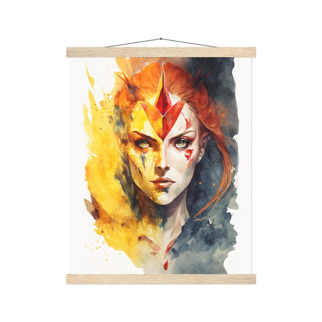 Lina Fan Art Matte Paper Poster With Magnetic Hanger Watercolour Poster ...