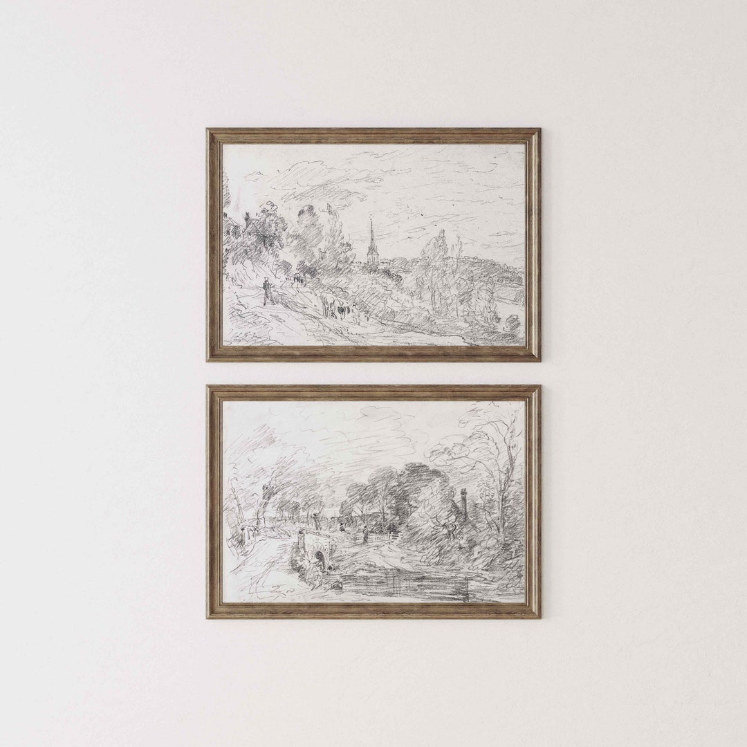 English Countryside Landscape Sketch | John Constable Sketch Gallery ...
