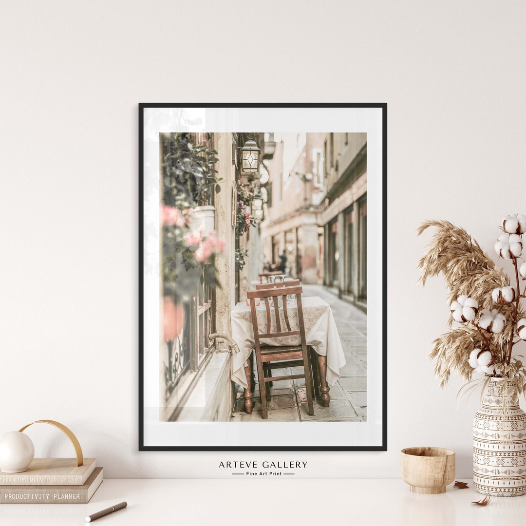 Italian Street Restaurant Photo Print: Tuscany Travel Art (digital ...