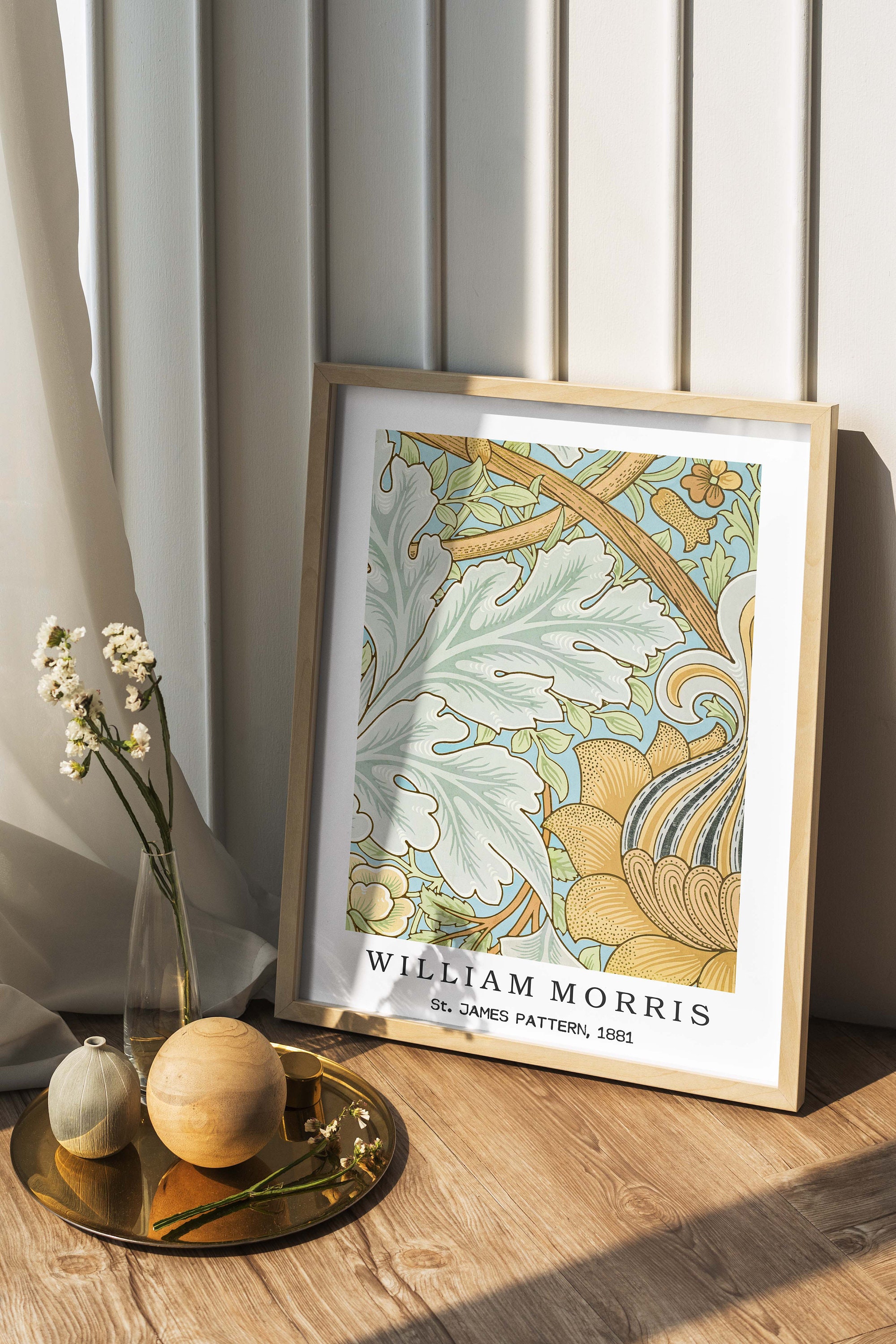 William Morris St James Pattern Botanical Printable Wall Art Prints ...