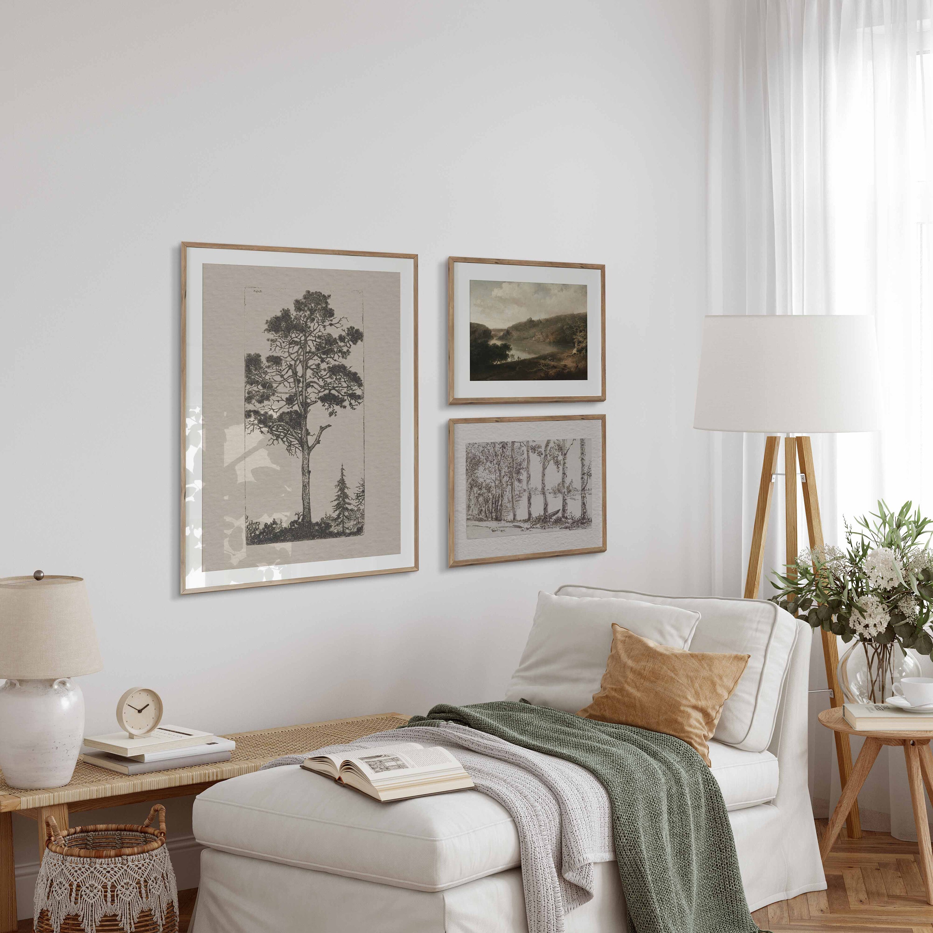 Pitch Pine Tree Sketch Print Minimalist Tree Etching - Etsy