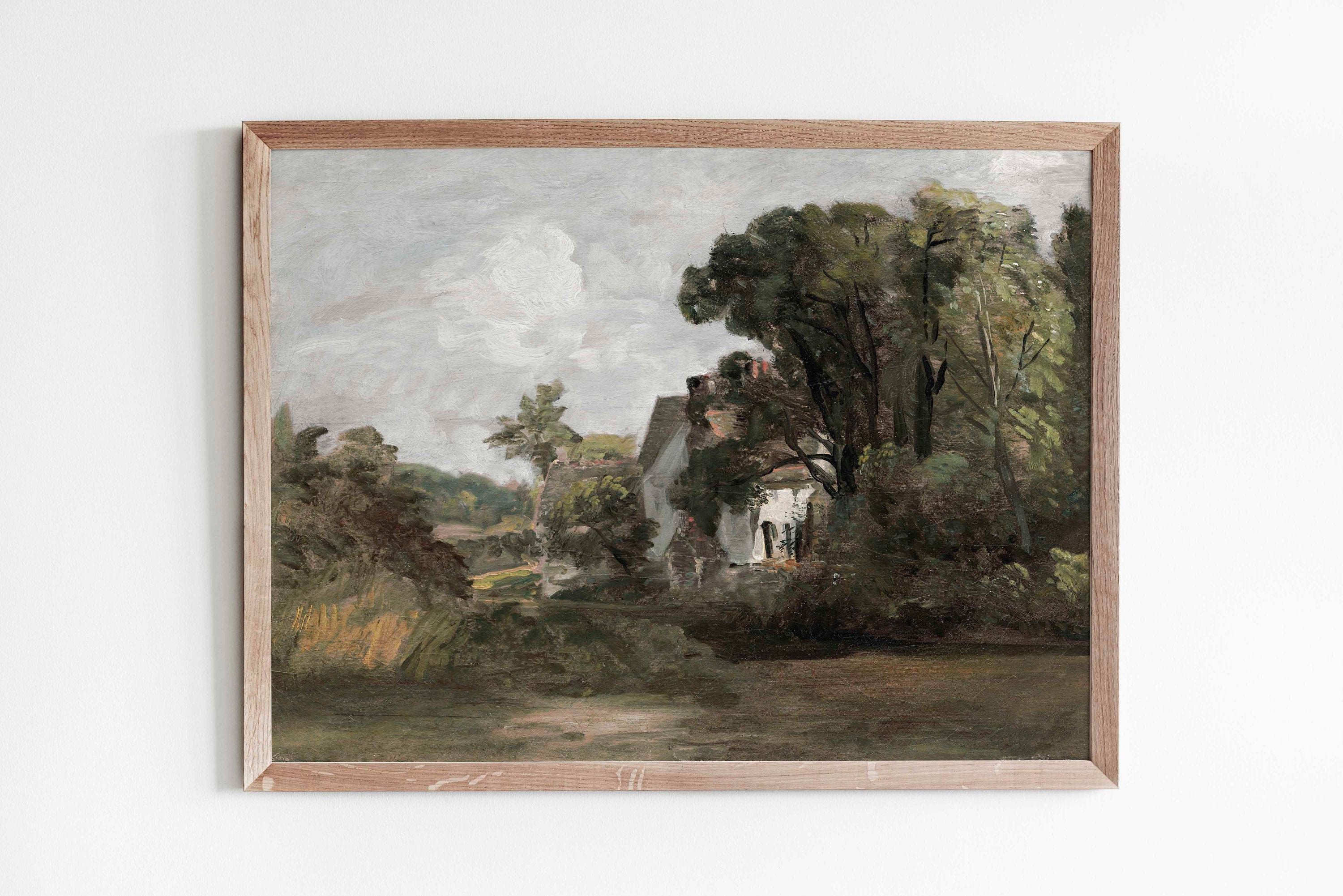 John Constable Willy Lott's House Vintage England Country Cottage Oil ...