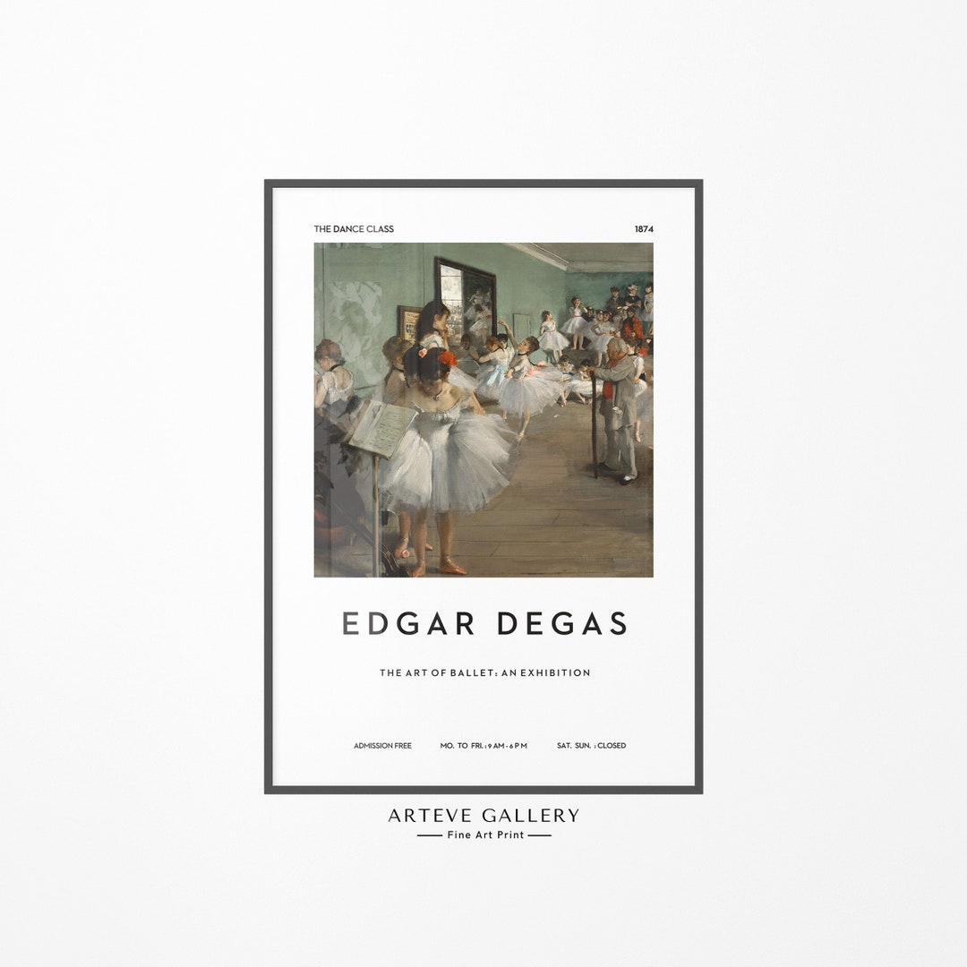 Edgar Degas Ballet Class Art Print: Vintage Ballerina Painting (digital ...