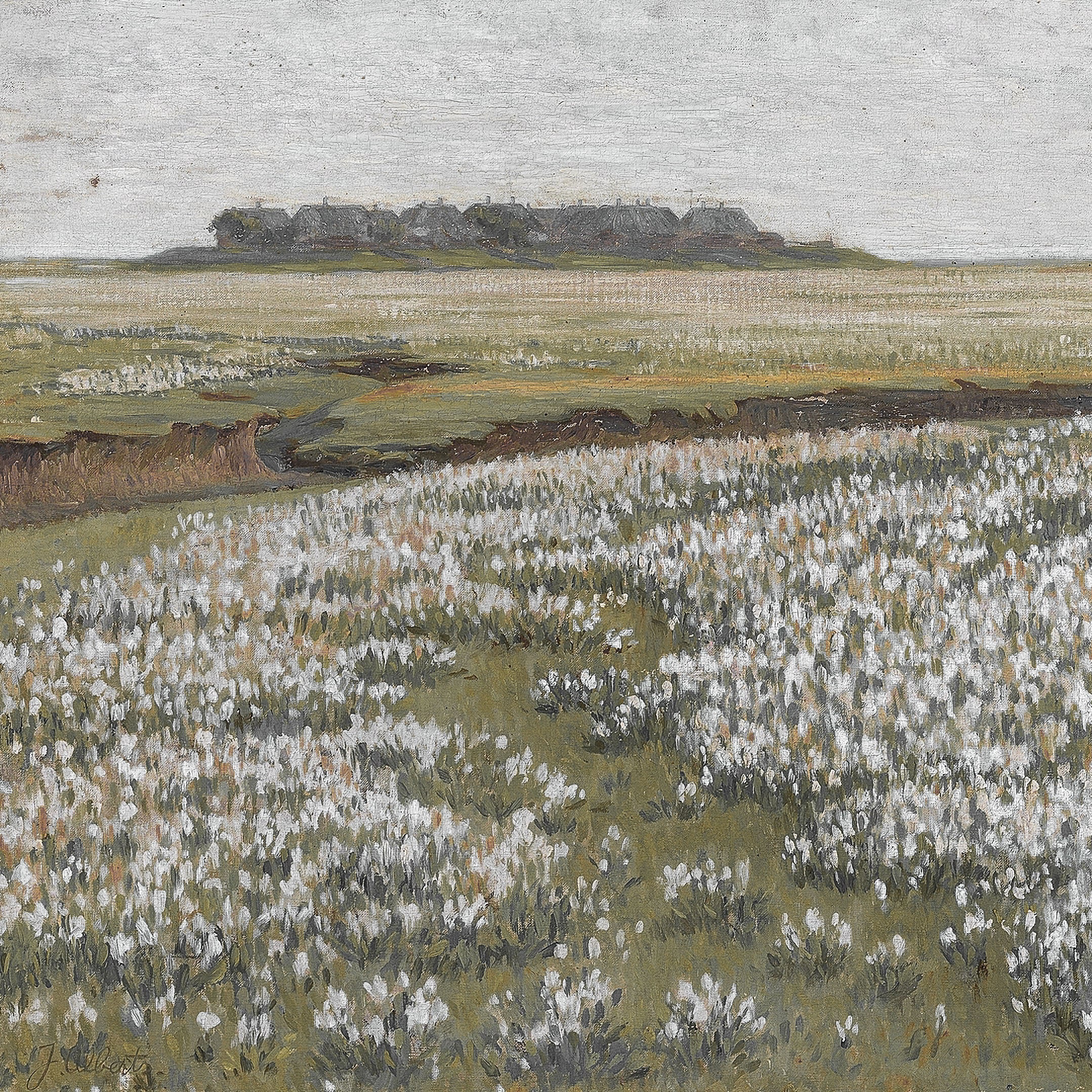 Jacob Alberts - A Vast Summer Landscape. Meadow Wildfield Painting ...
