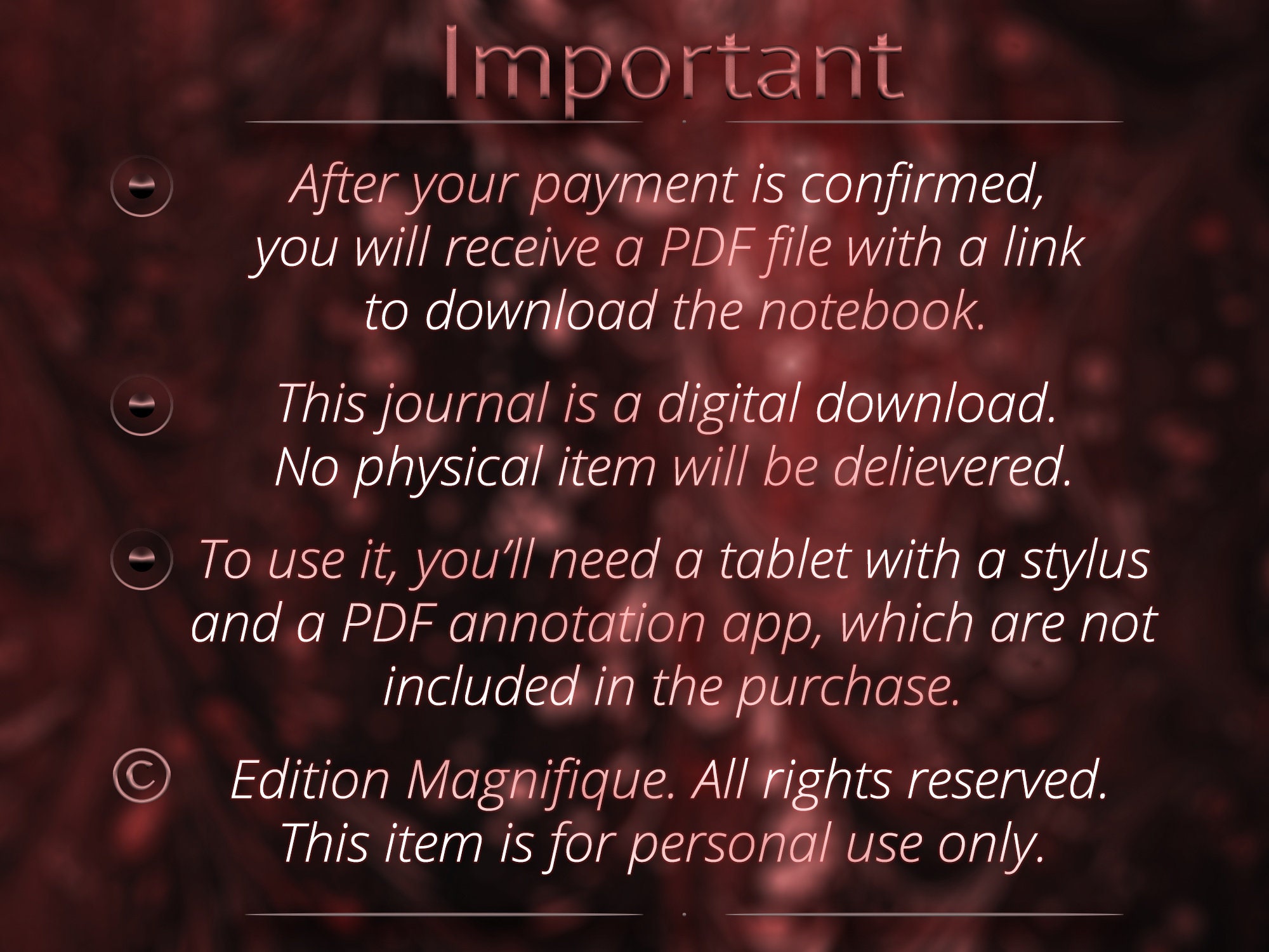 Realistic Digital Notebook, Blank Purple Witchy Journal + 10 Digital ...