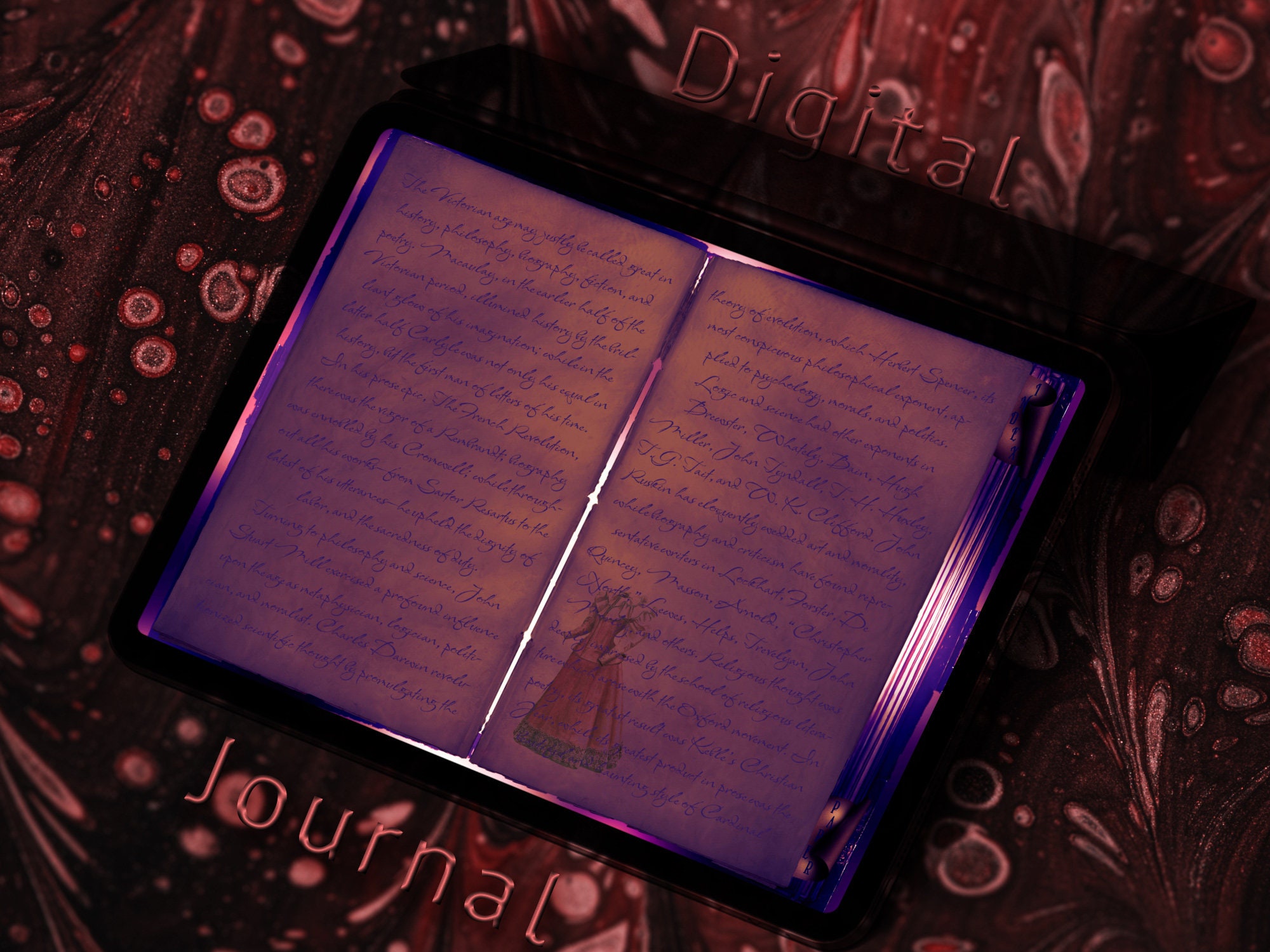 Realistic Digital Notebook Blank Purple Witchy Journal 10 - Etsy