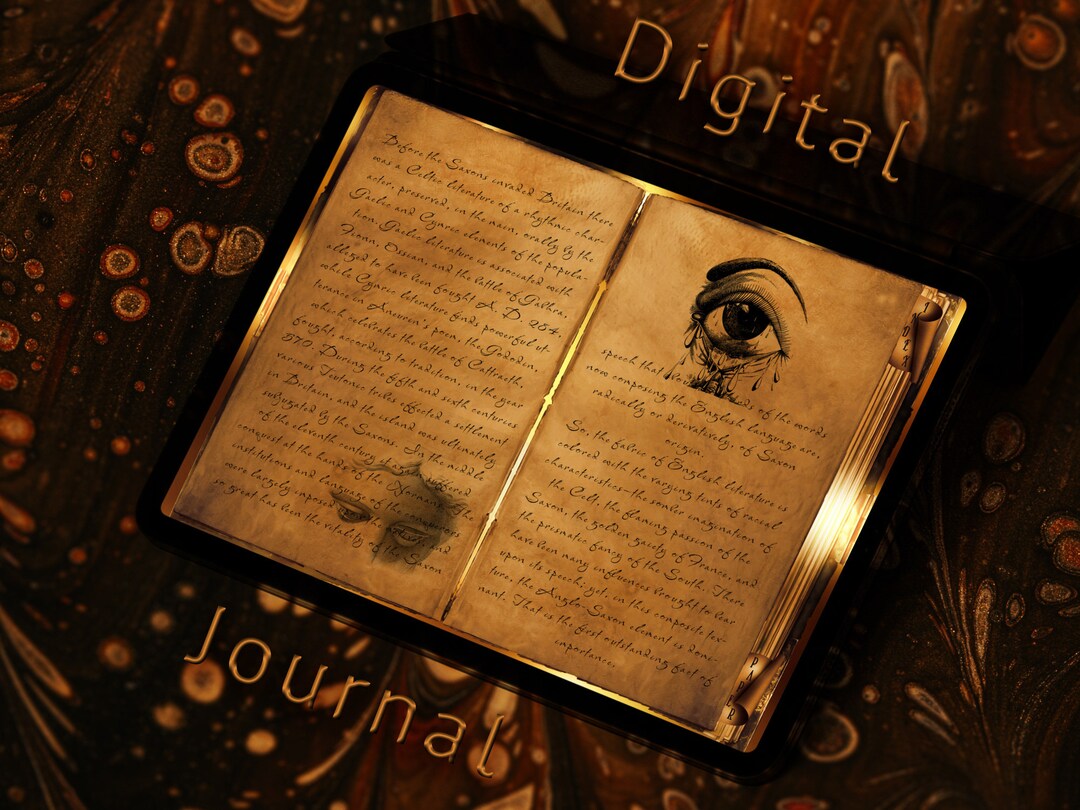 Realistic Digital Notebook, Blank 10-section Witchy Digital Spells ...