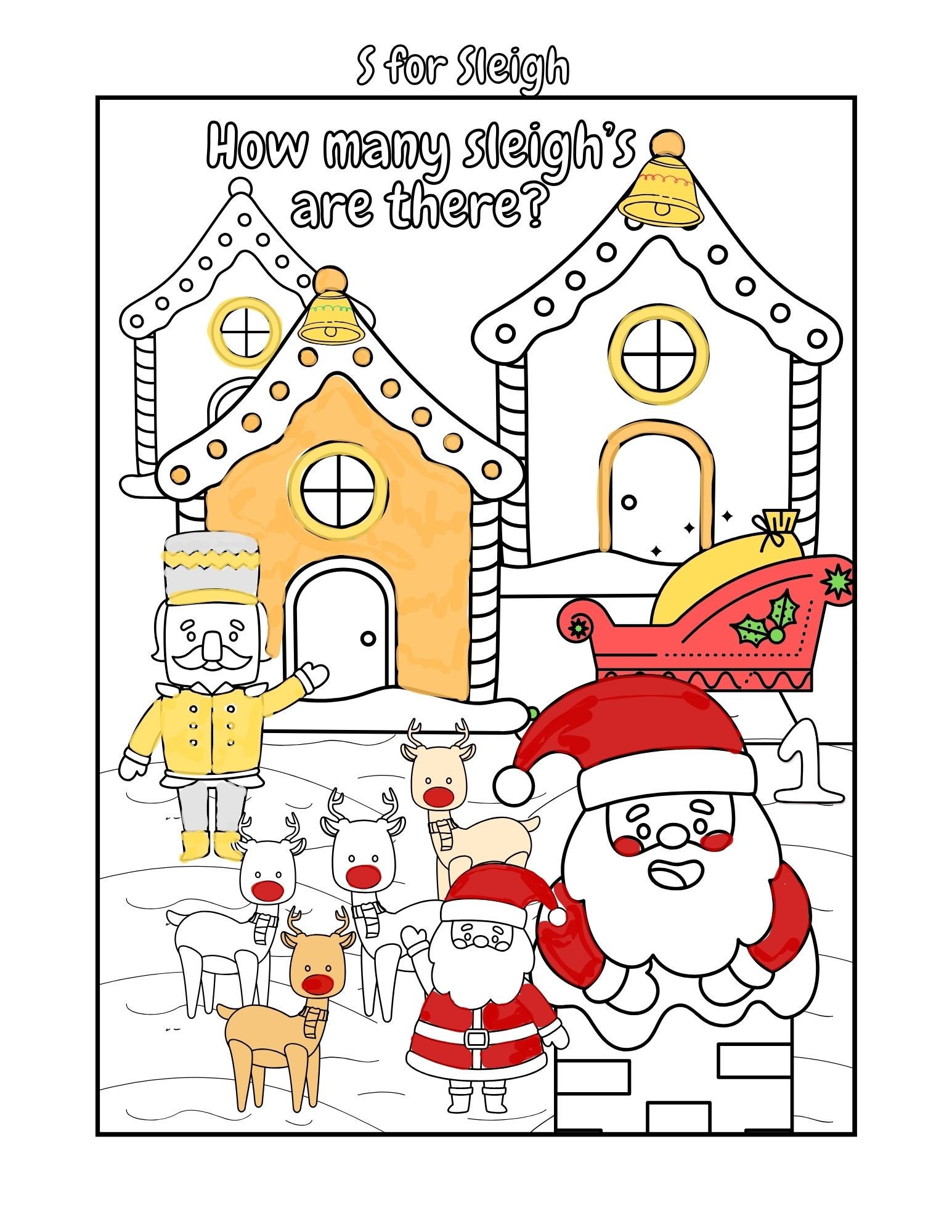 Festive Christmas Alphabet Coloring Activity Sheets for Early Education ...