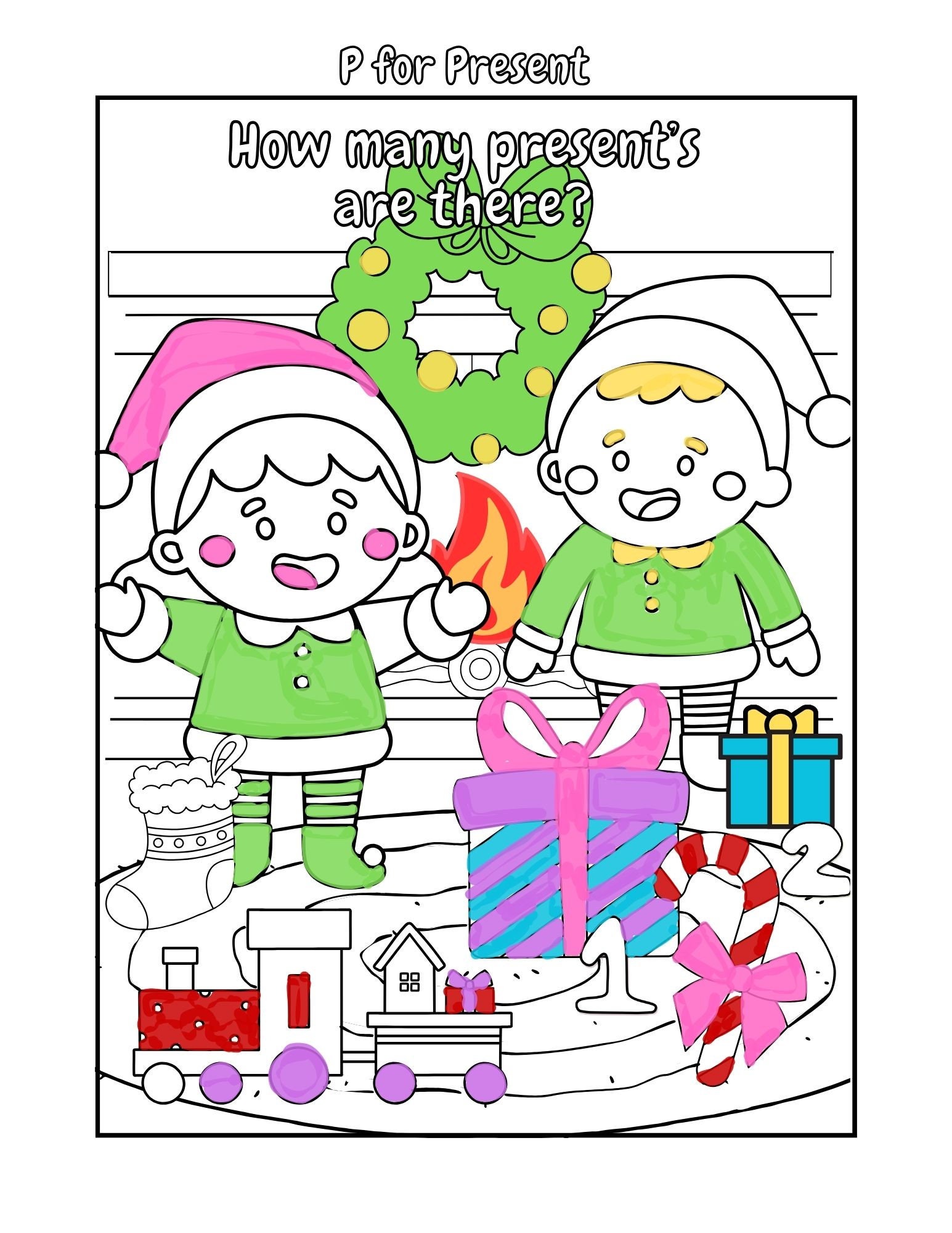 Festive Christmas Alphabet Coloring Activity Sheets for Early Education ...