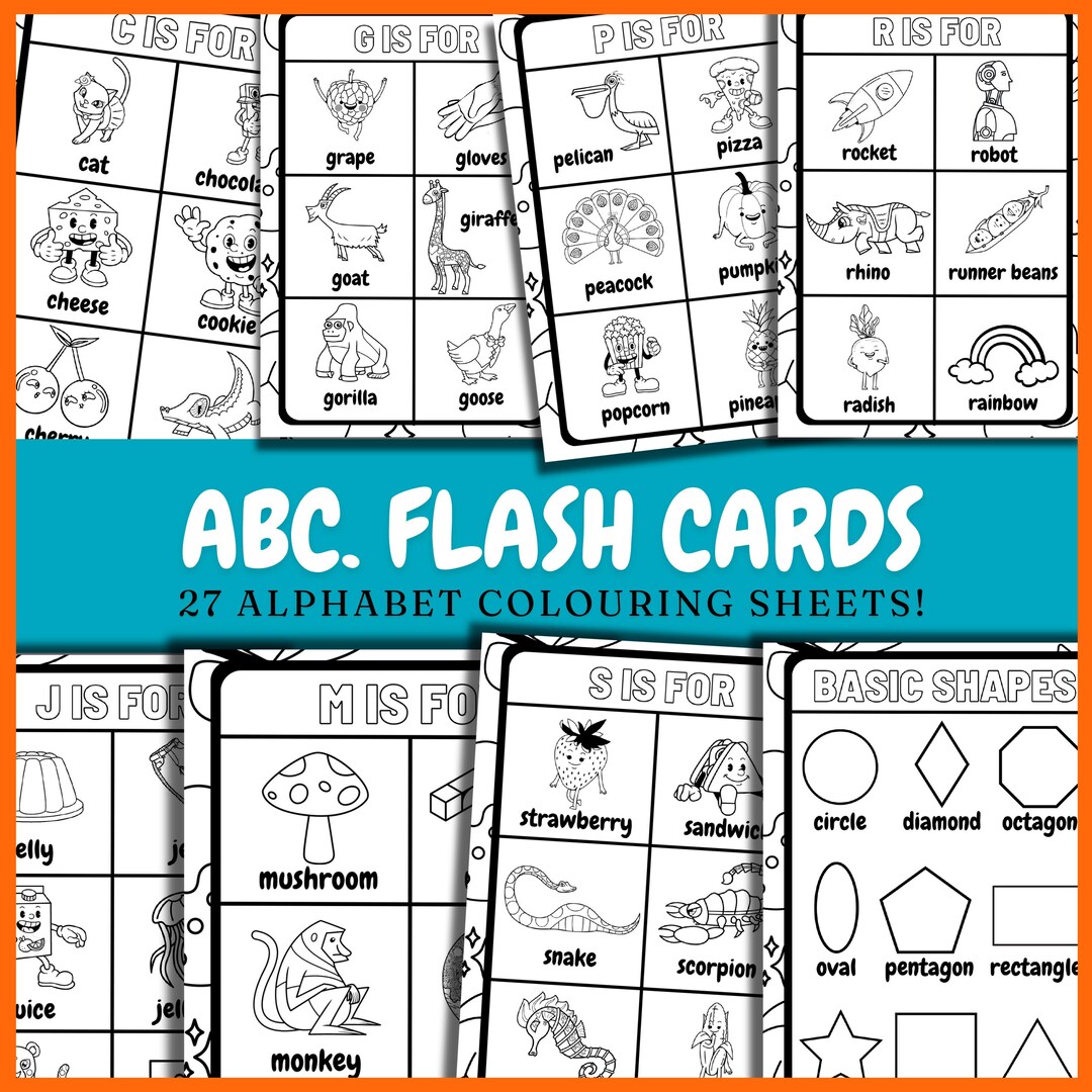 ABC Flash Cards: Colorful Alphabet Learning Activity, Fun Learning ...