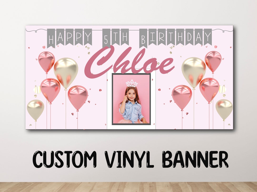 Personalized Birthday Banner, Printable Happy Birthday Banner ...