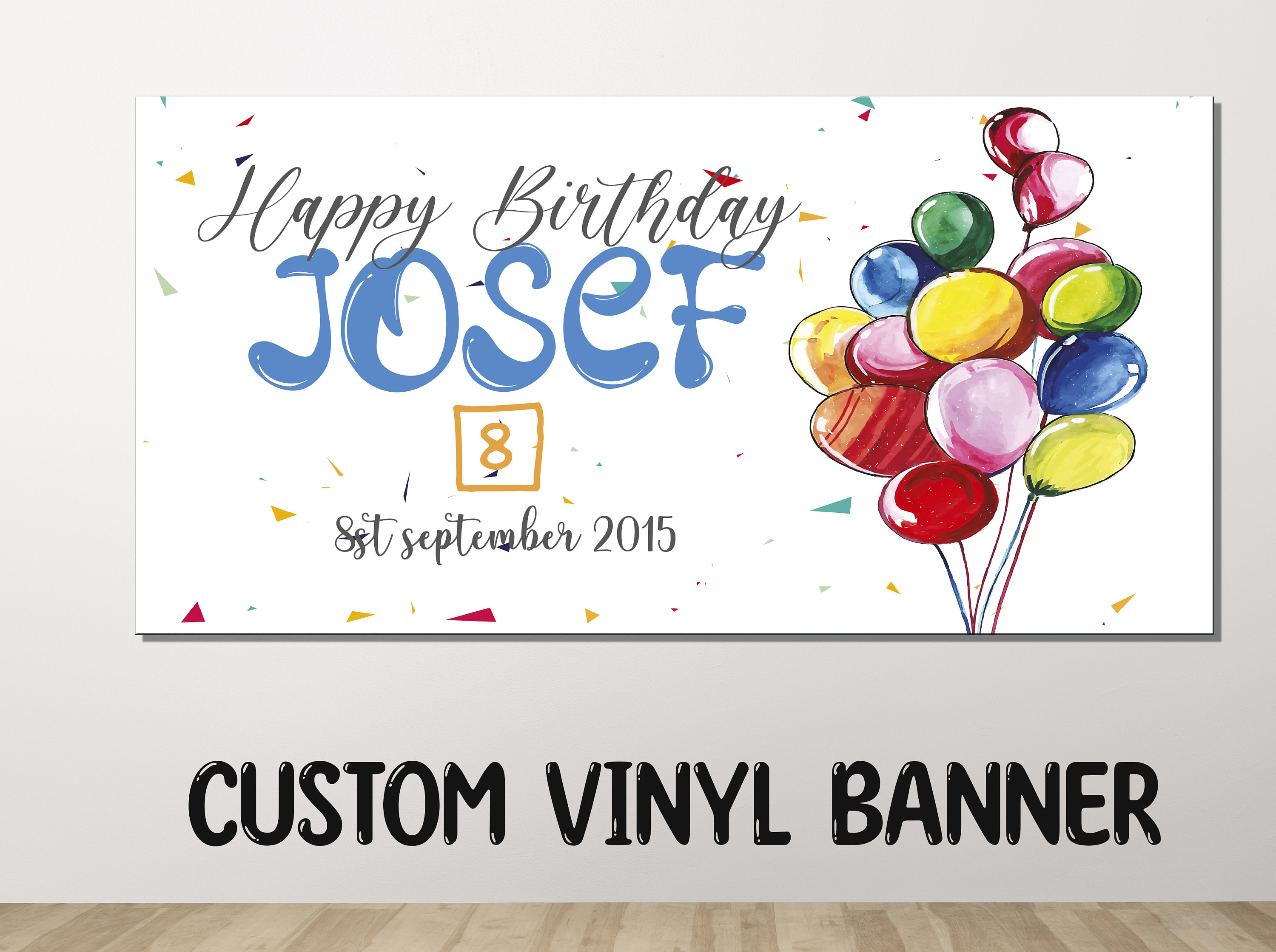 Happy Birthday Banner Personalized , Personalized Birthday Banner ...