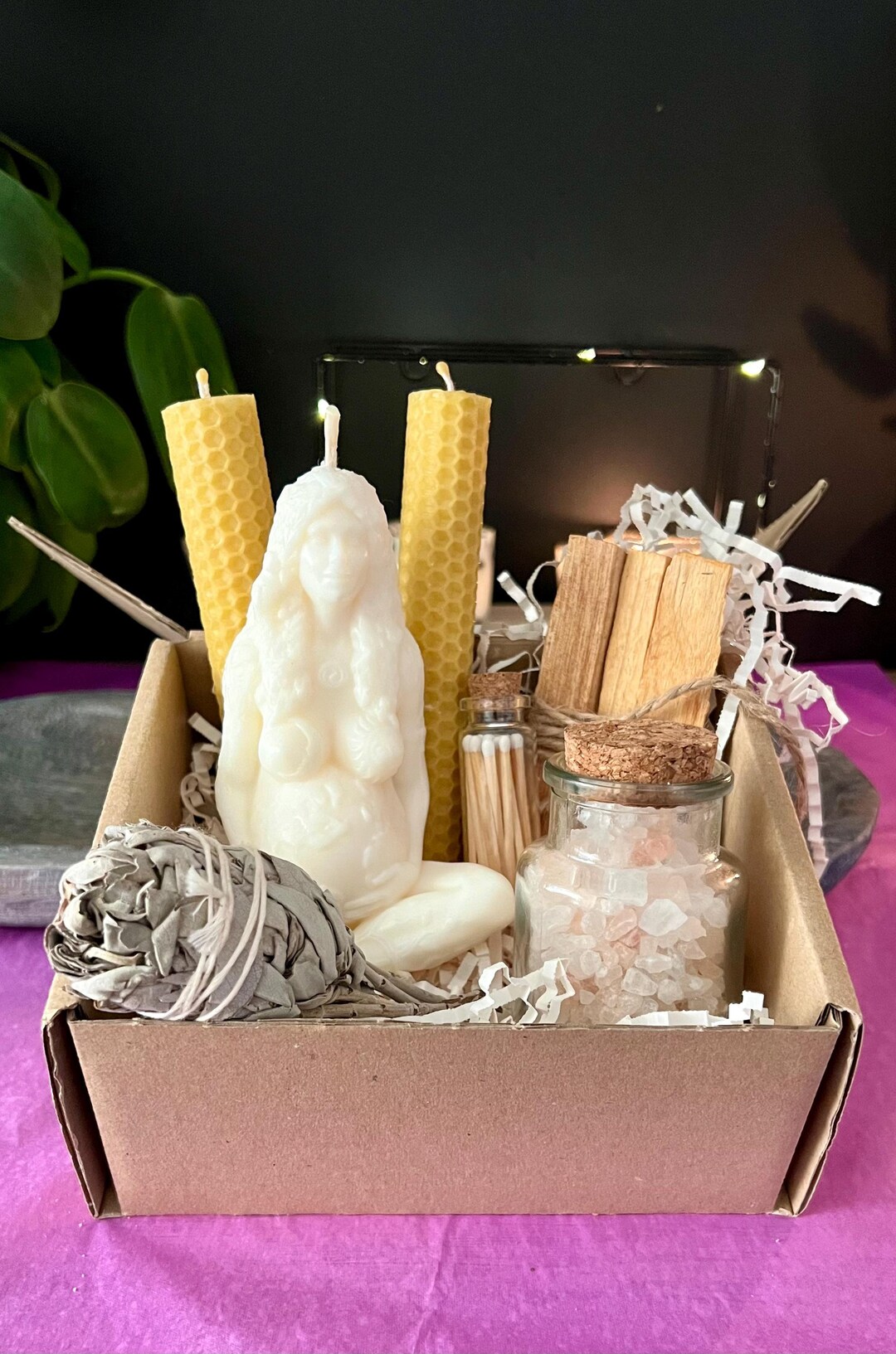 Spiritual Gift Box - Home Aura Cleansing Kit - Energy Ritual Smudge Kit ...