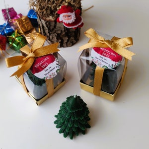 Handmade Christmas Tree Candle: Custom Holiday Favors - Etsy