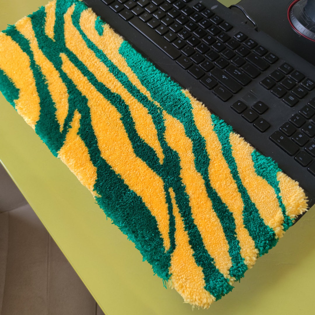 Green River Keyboard Rug Yellow and Green Wrist Rest Extra Soft - Etsy
