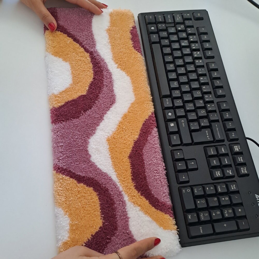 Tufted Keyboard Rug Pink and White Soft Touch Rug - Etsy