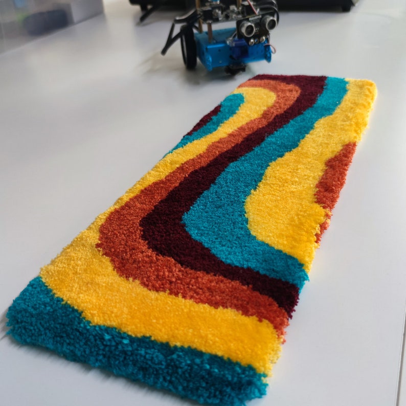 Keyboard Multicolor Wave Rug Soft Touch 2 Different Color Gift for ...