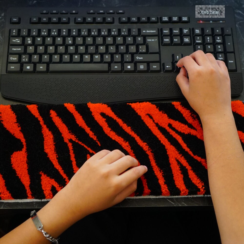 Keyboard Rug Tiger Stripes Pattern Orange and Black - Etsy
