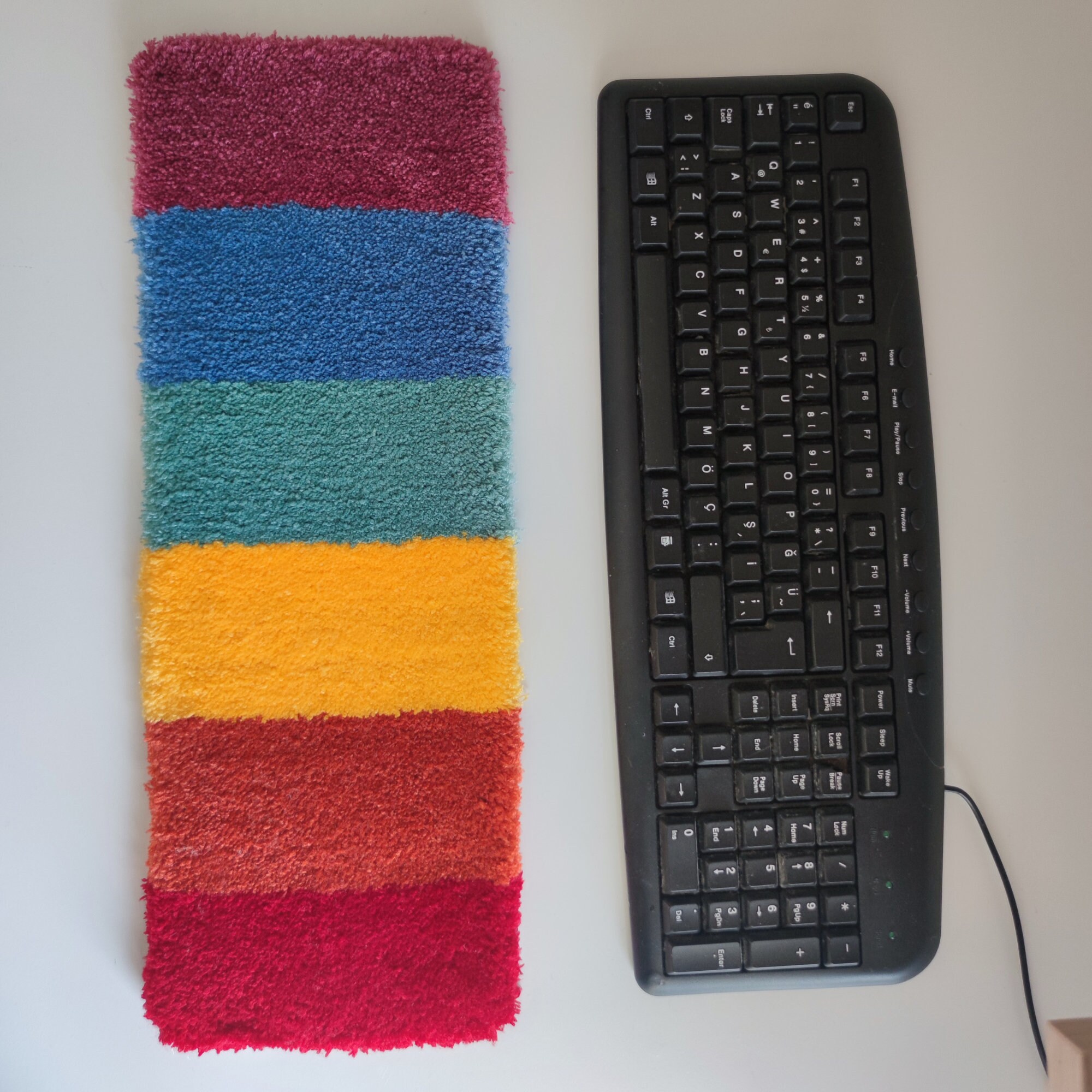 Rainbow Keyboard Mat Ergonomic Wrist Rest Keyboard Colorful Rug - Etsy