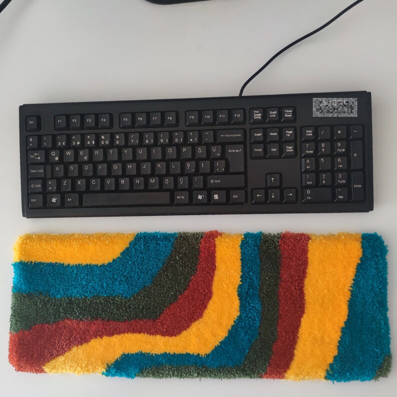 Keyboard Rug Color Wave Soft Touch Rug - Etsy