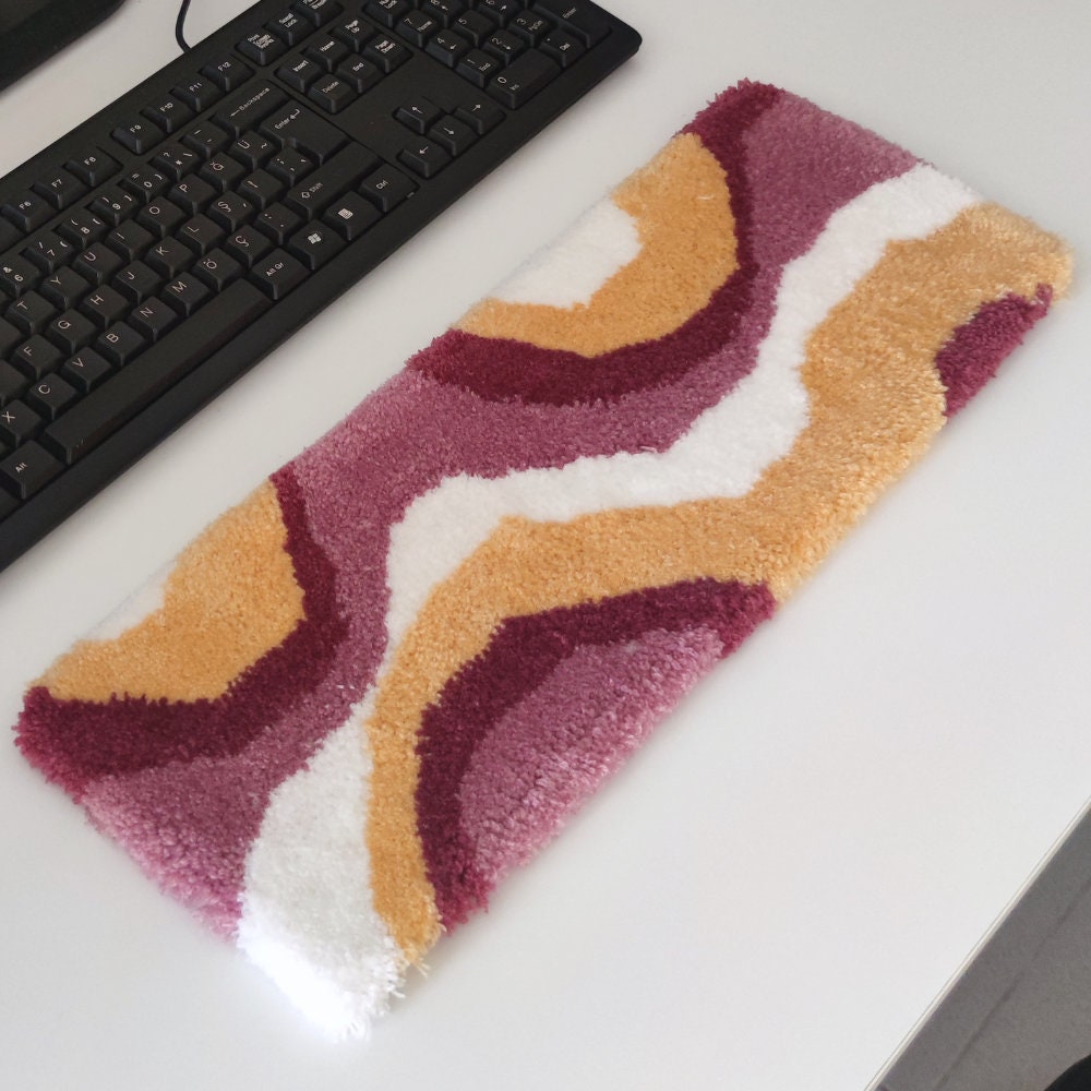 Tufted Keyboard Rug Pink and White Soft Touch Rug - Etsy