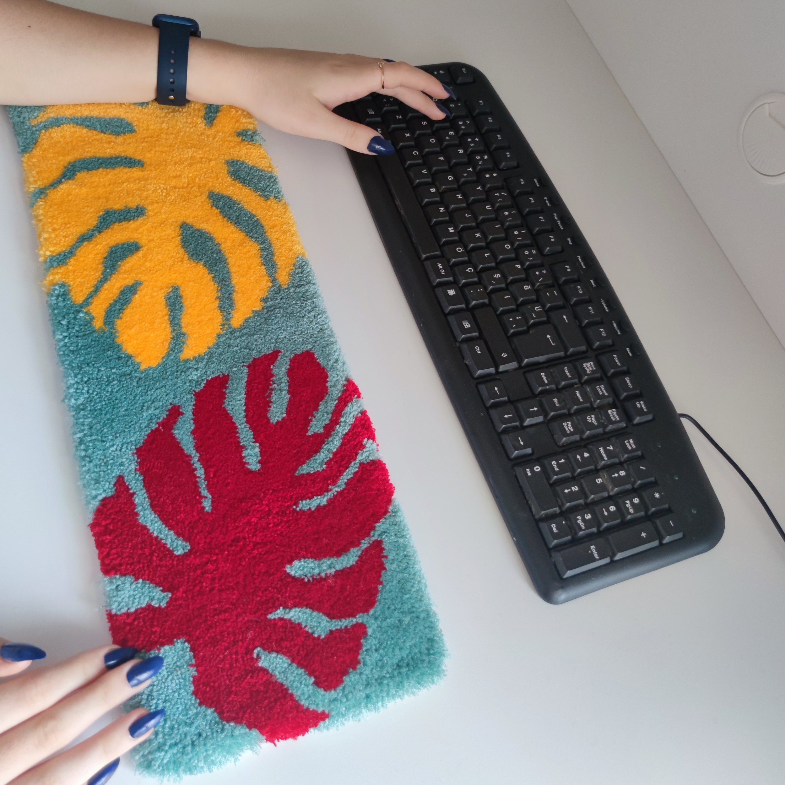 Monstera Leaf Keyboard Rug - Etsy