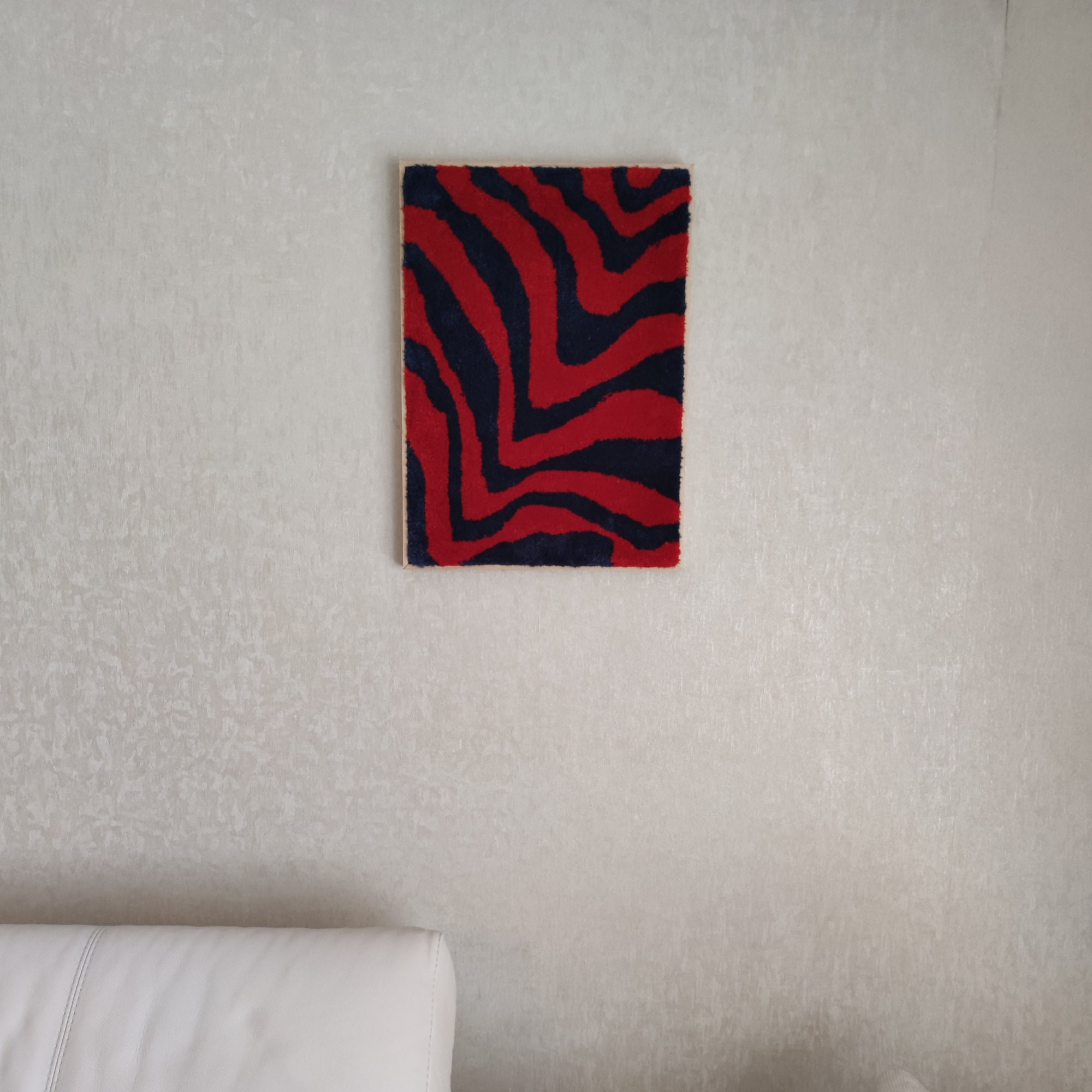 Handmade Tufted Wall Art With Wooden Frame Abstract Wall Hanging - Etsy