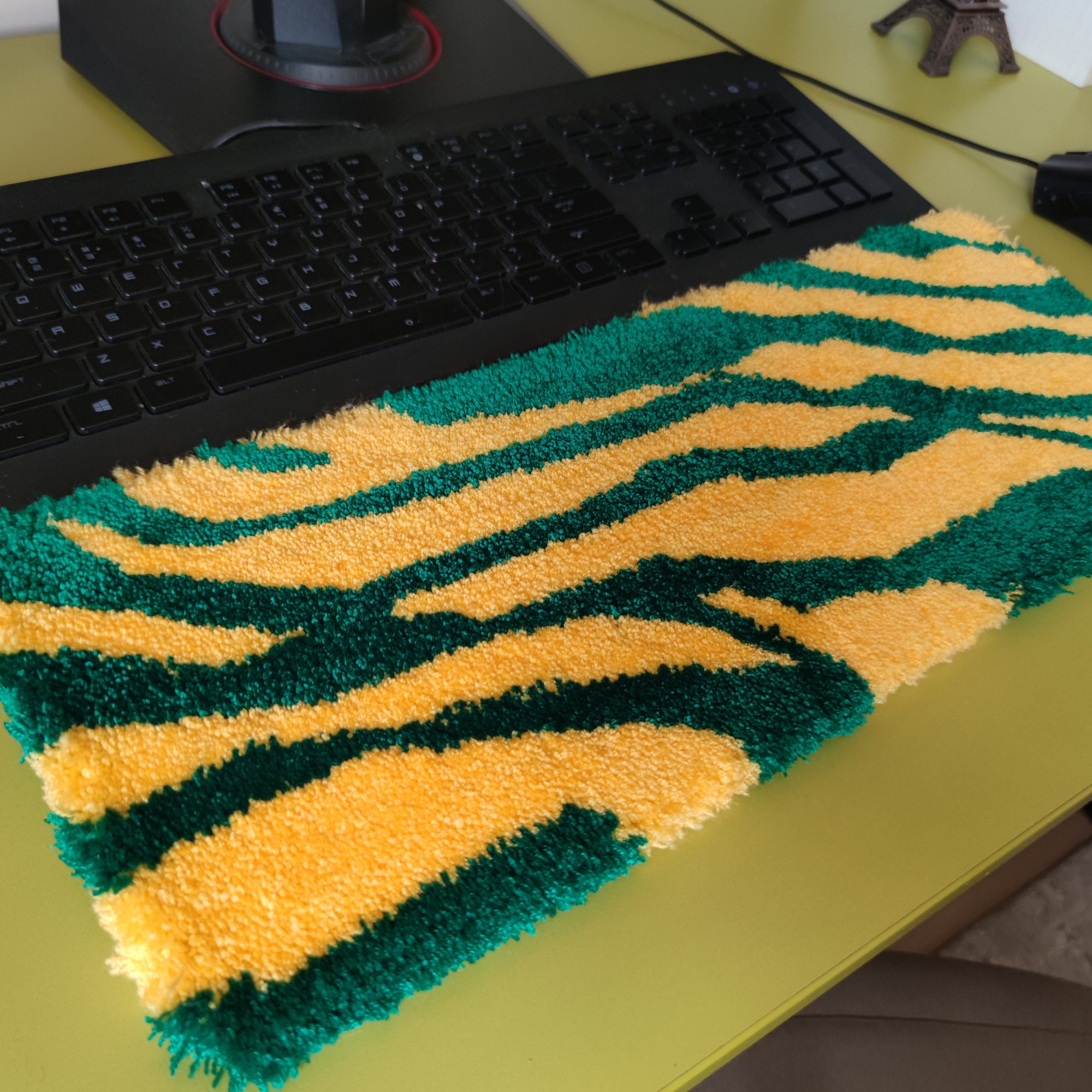 Green River Keyboard Rug Yellow and Green Wrist Rest - Etsy