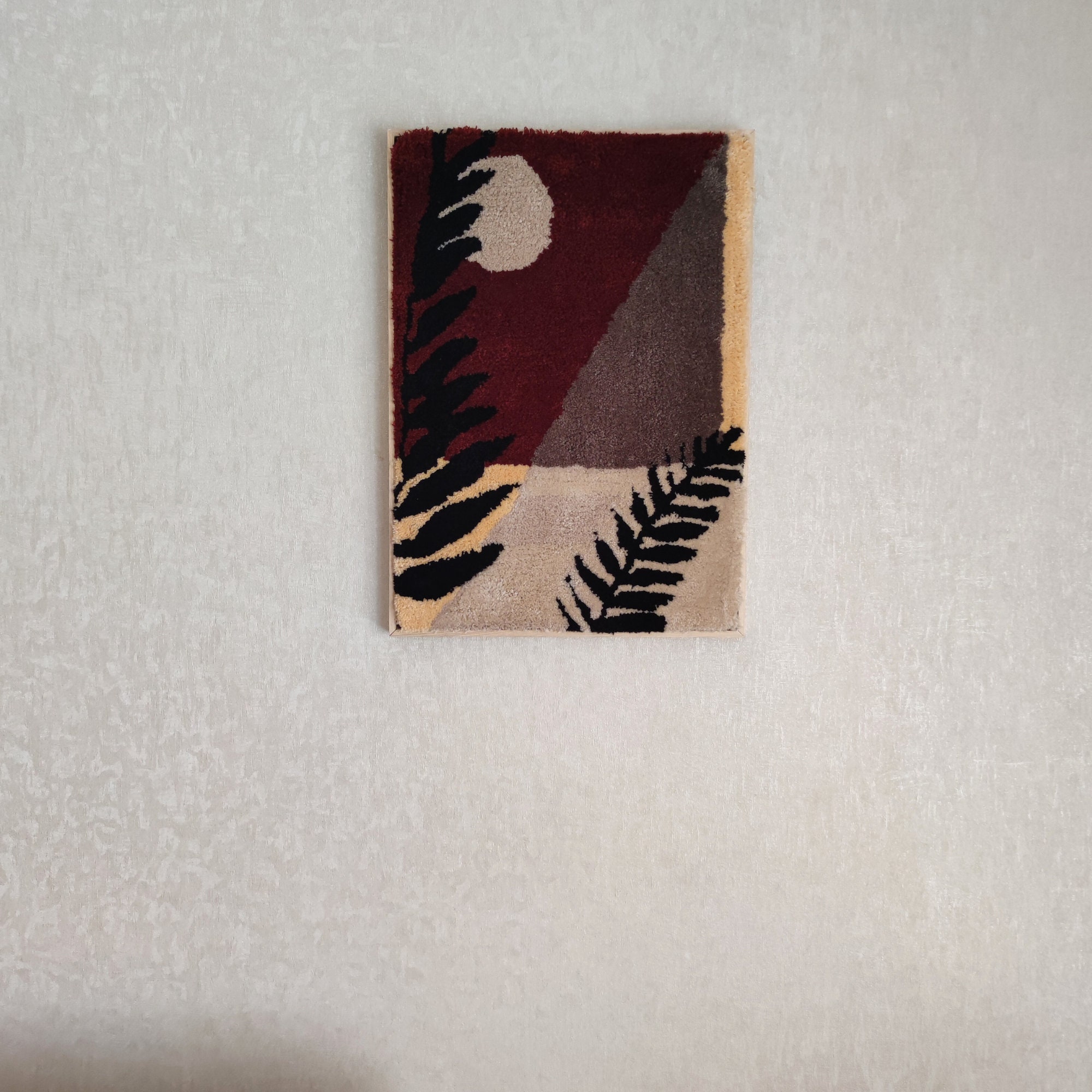 Tufted Wall Art With Wooden Frame Boho Wall Art - Etsy