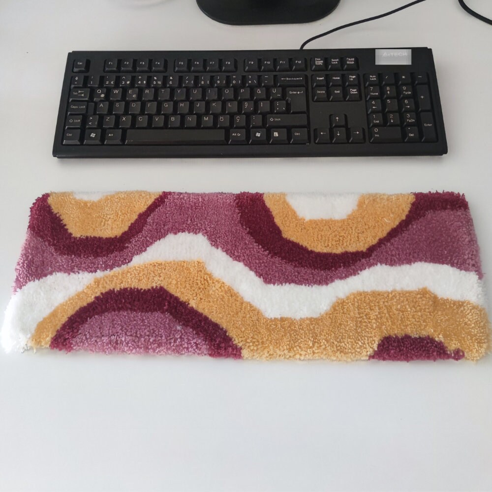 Tufted Keyboard Rug Pink and White Soft Touch Rug - Etsy