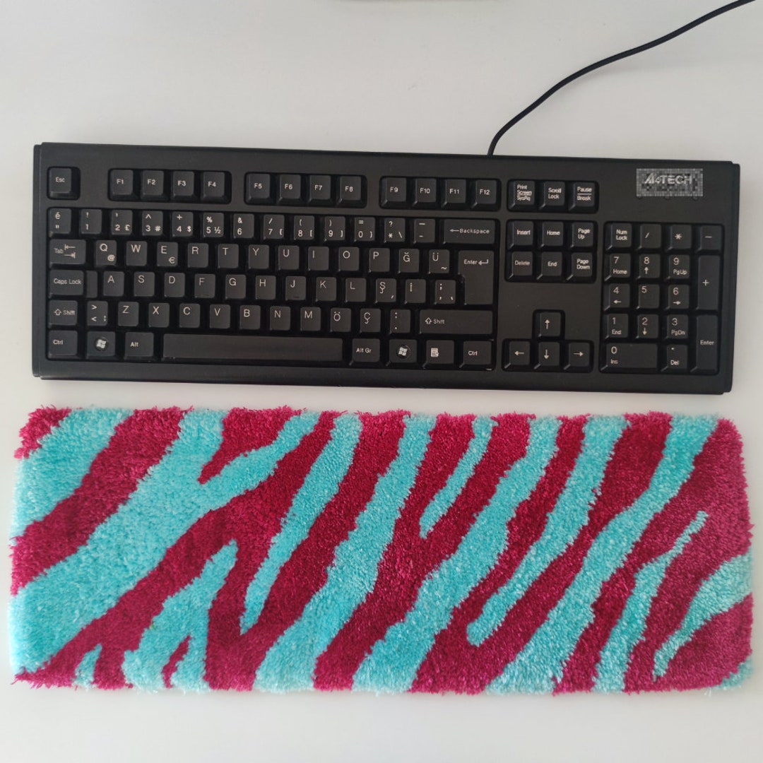 Keyboard Rug Soft Touch Bordeaux and Turquoise Green - Etsy