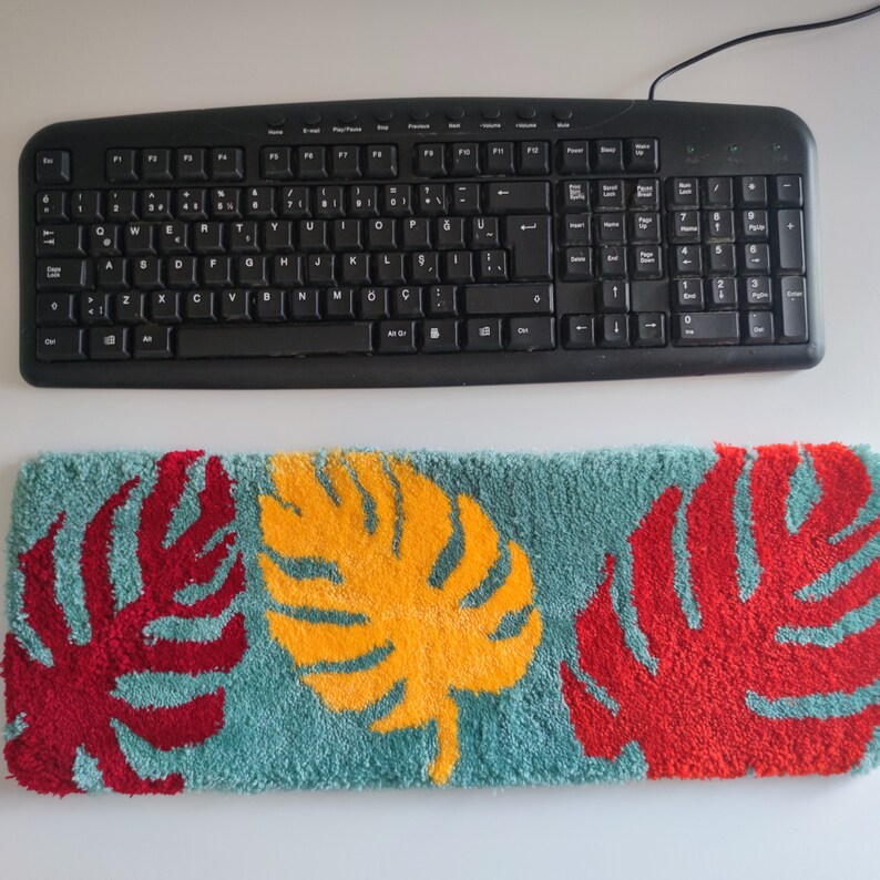 Monstera Leaf Keyboard Rug - Etsy