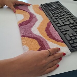 Tufted Keyboard Rug Pink and White Soft Touch Rug - Etsy