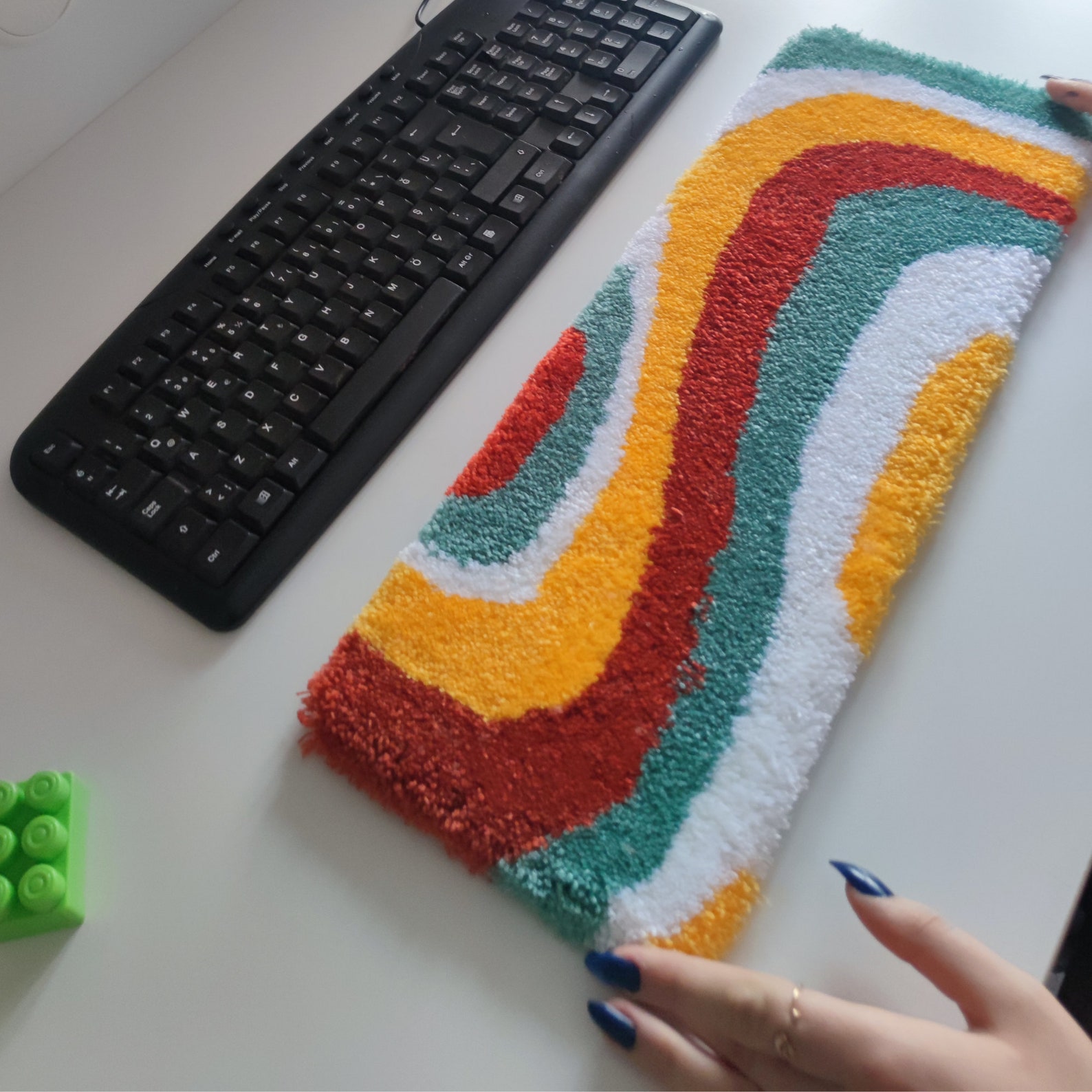 Keyboard Multicolor Wave Rug Soft Touch 2 Different Color Gift for ...