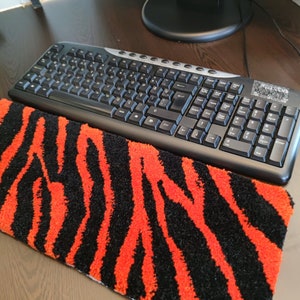 Keyboard Rug Tiger Stripes Pattern Orange and Black - Etsy