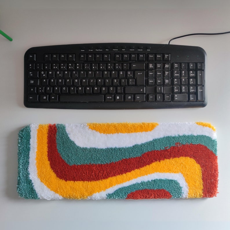 Keyboard Multicolor Wave Rug Soft Touch 2 Different Color Gift for ...