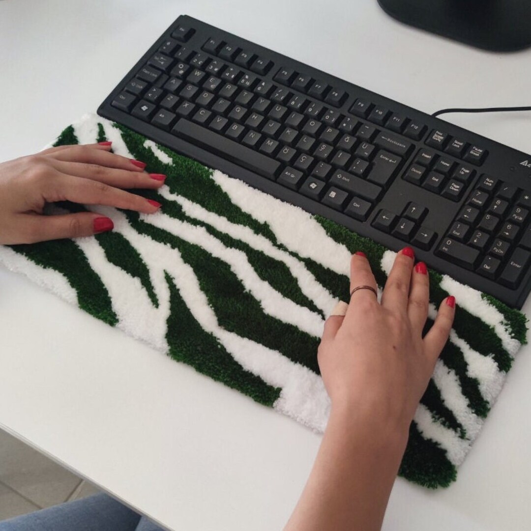 Keyboard Rug Soft Touch White Green - Etsy