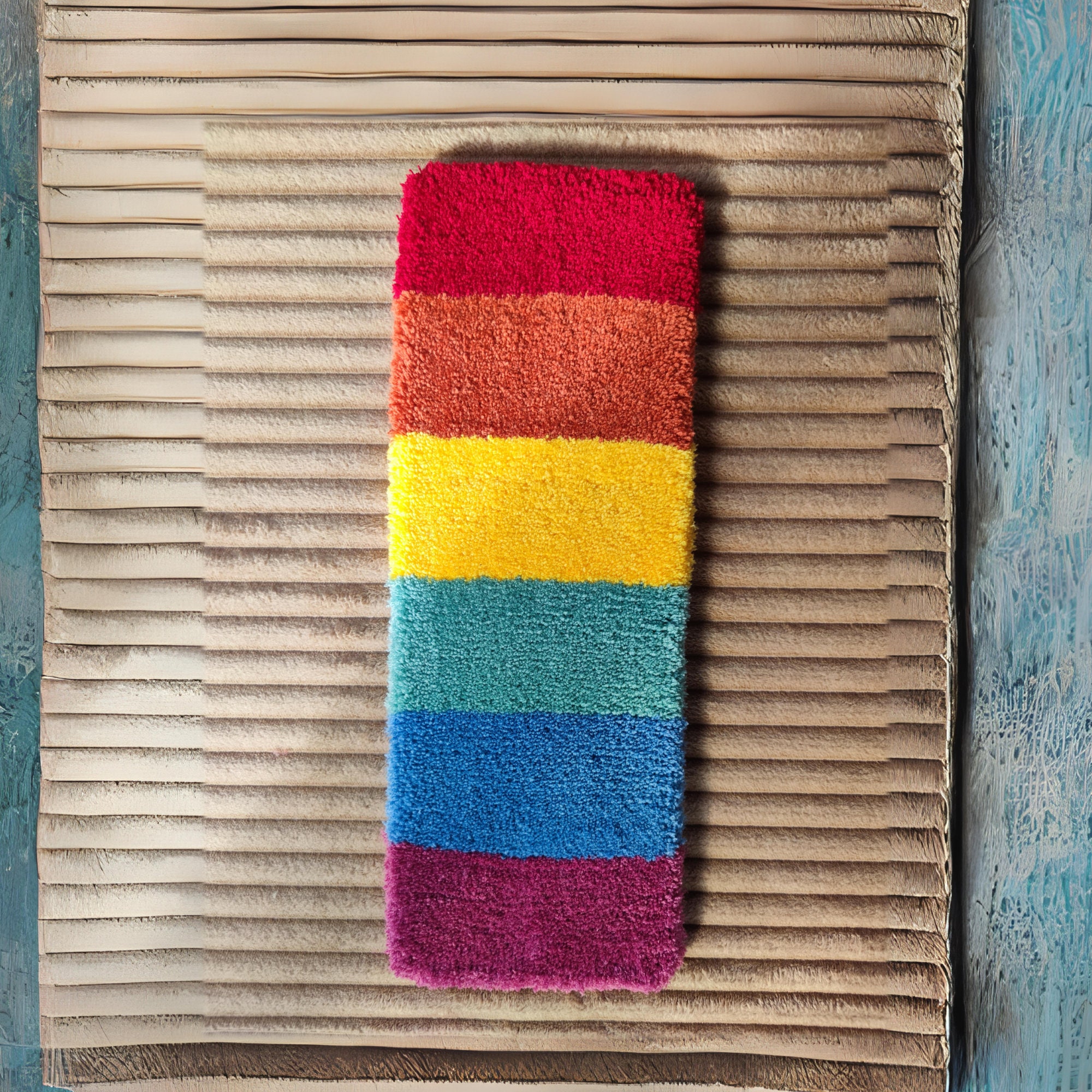 Rainbow Keyboard Mat Ergonomic Wrist Rest Keyboard Colorful Rug - Etsy