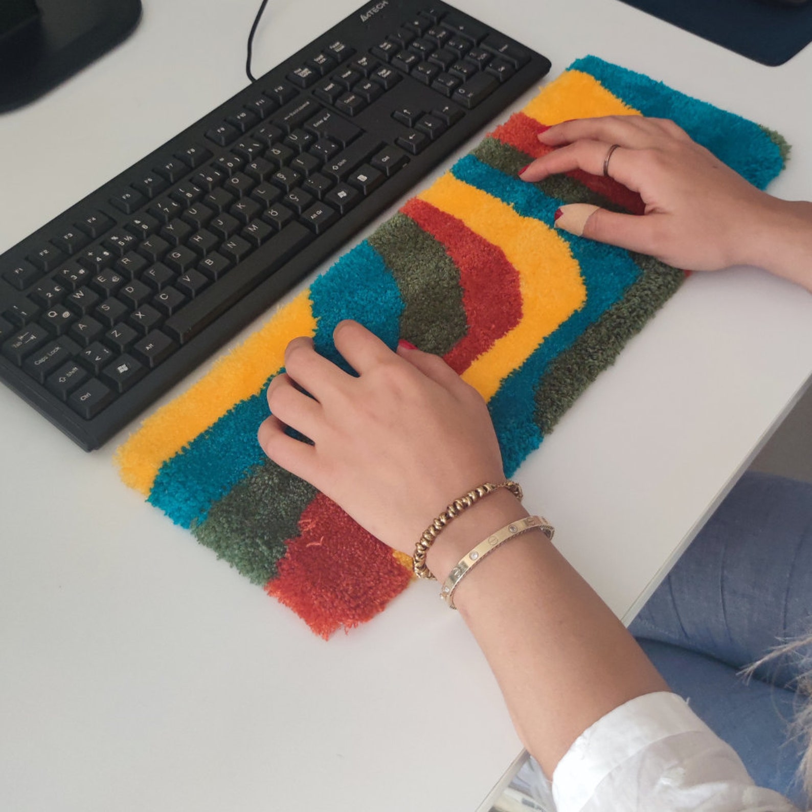 Keyboard Rug Color Wave Soft Touch Rug - Etsy