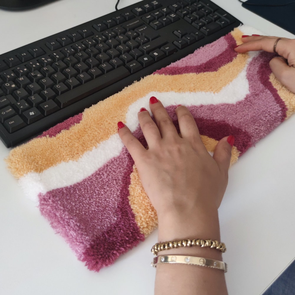 Tufted Keyboard Rug Pink and White Soft Touch Rug - Etsy