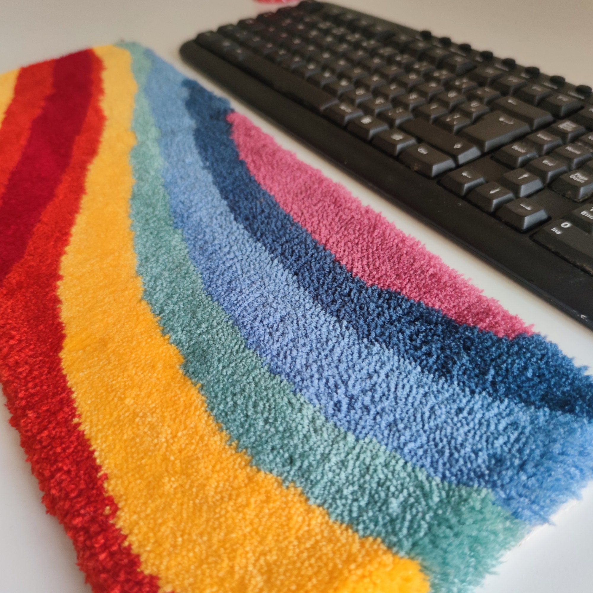 Colorful Wave Rug Rainbow Keyboard Wrist Rest Ergonomic Gift for ...