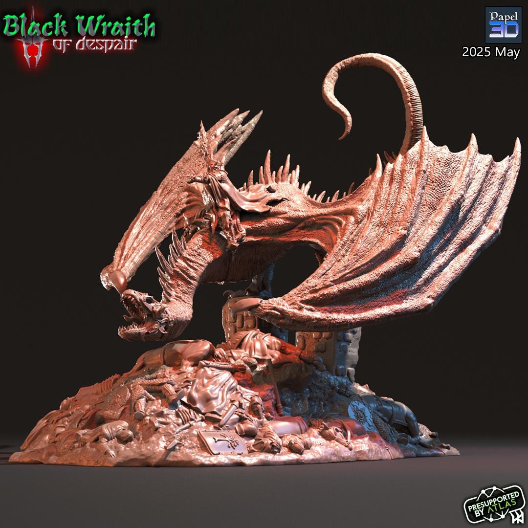 The "black Wraith of Despair" MESBG Proxy of Witch King on Fell Beast ...