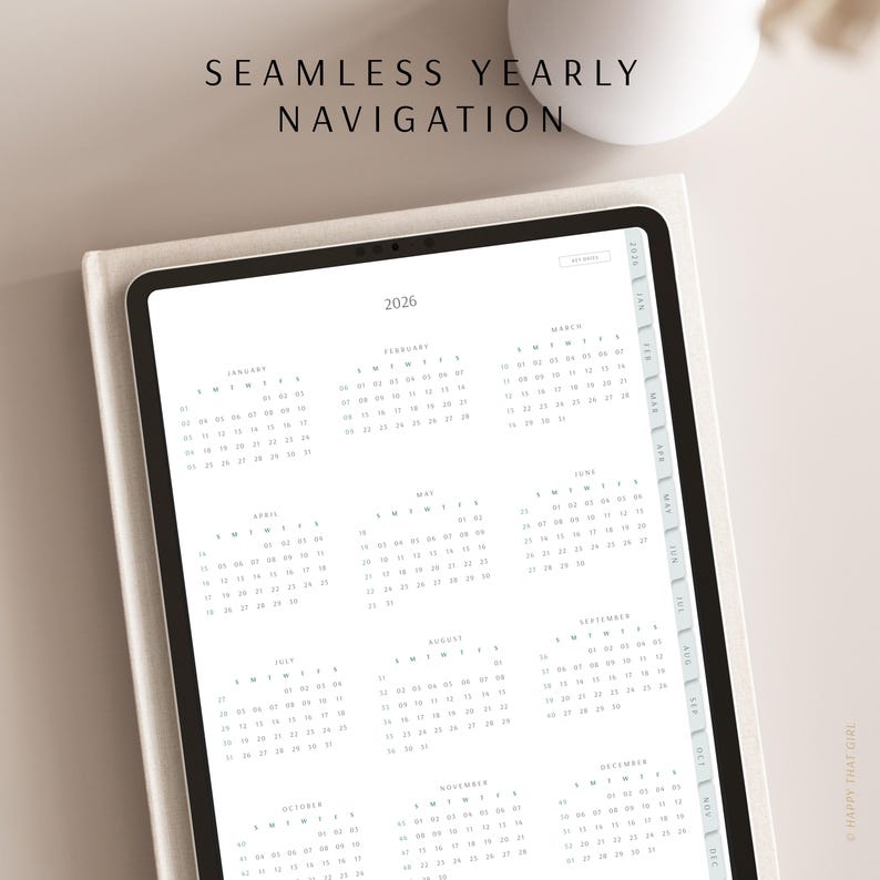 Minimalist 2026 Digital Planner for iPad | Goodnotes Planner | Portrait ...