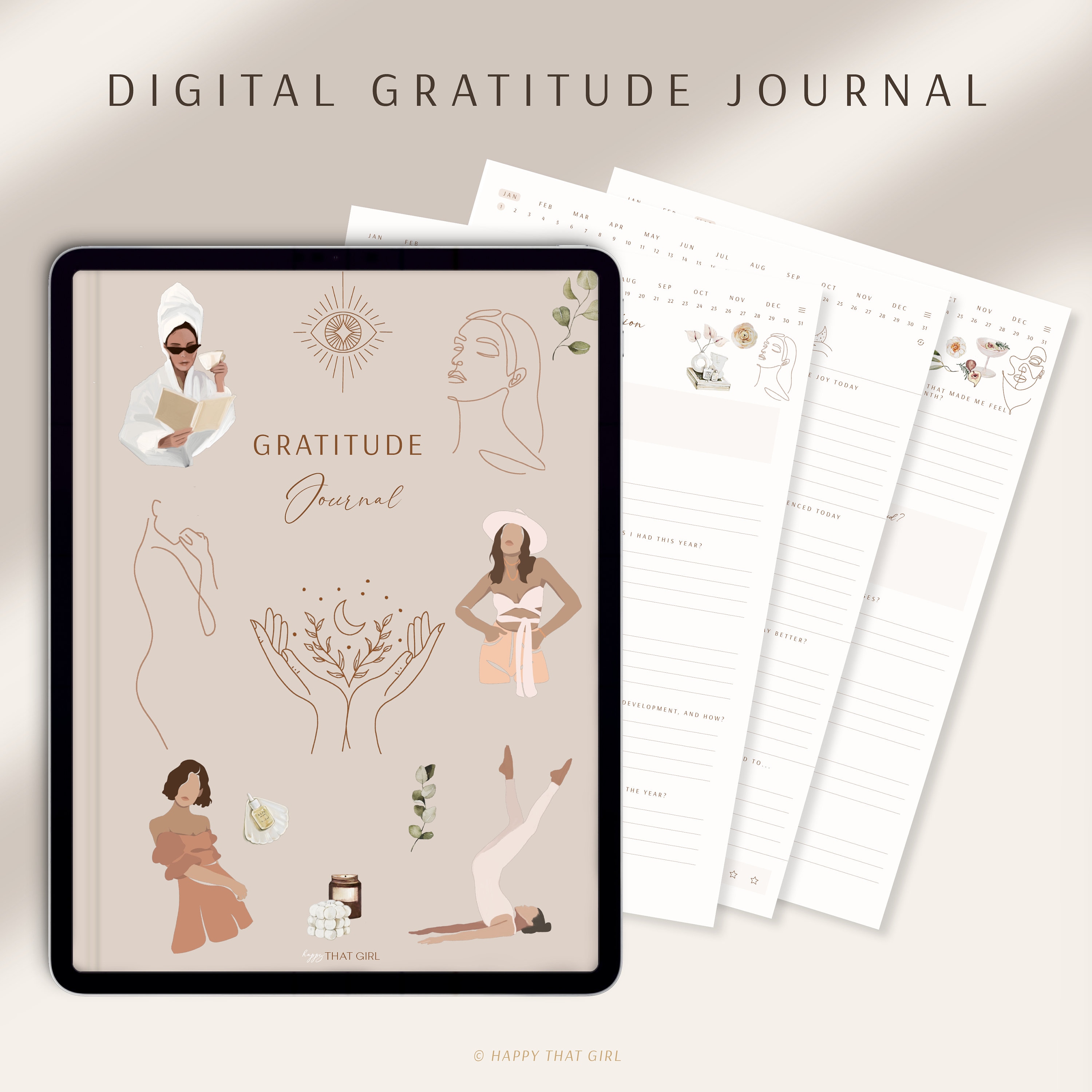 Digital Gratitude Journal / iPad Planner / Goodnotes Planner / Daily ...