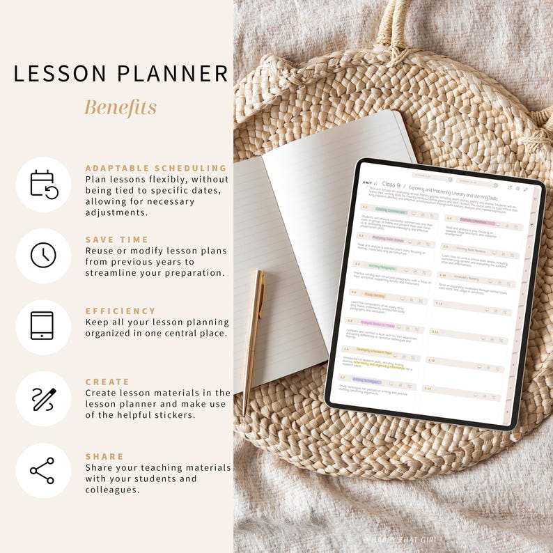 Digital Lesson Planner for Teachers, Individual Lesson Plan for ...